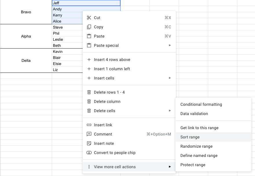 Sort A Google Sheet With Vertically Merged Ranges